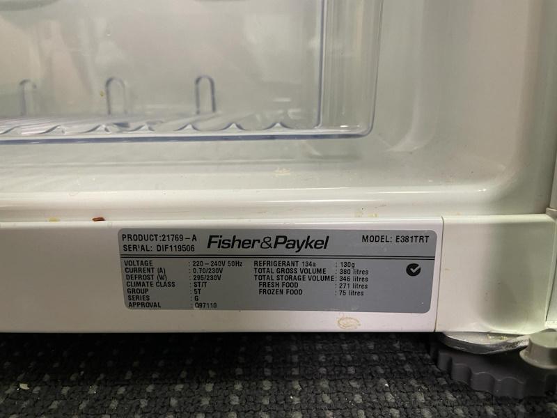 Fisher & Paykel 380L Fridge E381TRT - SOLD - Canterbury Used Office ...