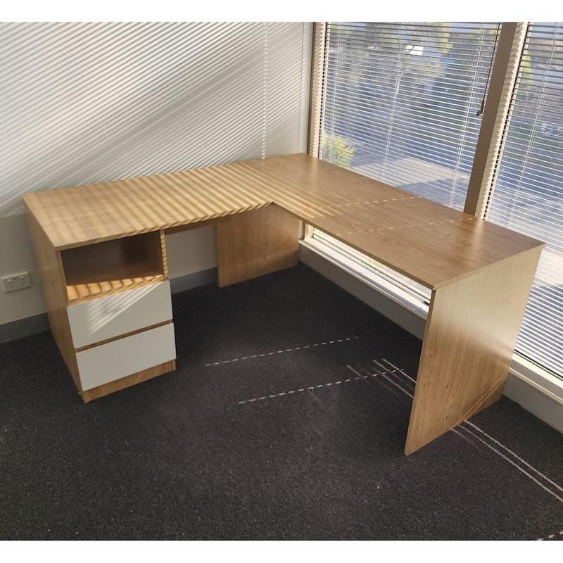 Desk and Return - 1500 x 1500 - SOLD - Canterbury Used Office Furniture